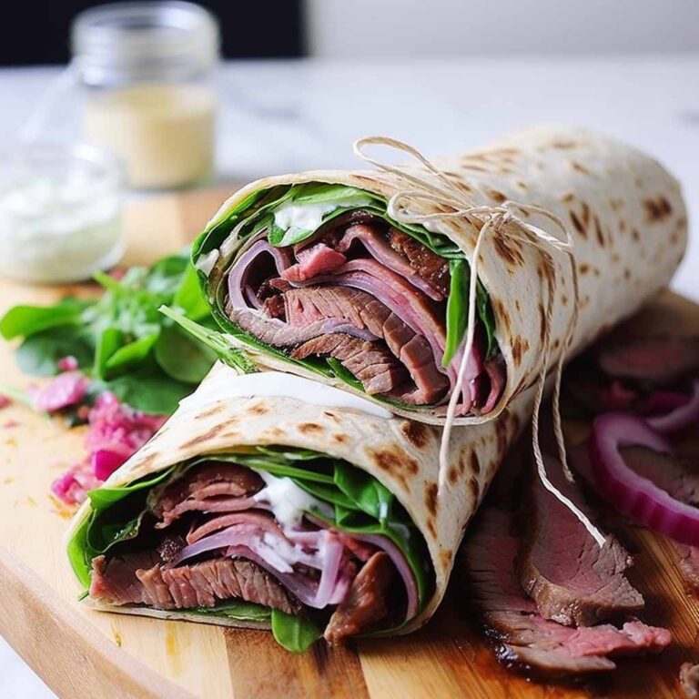 Protein-Wrap mit Roastbeef: Der leckere Power-Snack für Fitnessliebhaber 🥩🌯